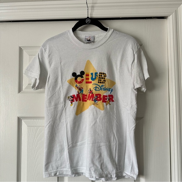 Disney | Shirts & Tops | Vintage Club Disney Member Kids Tshirt White ...